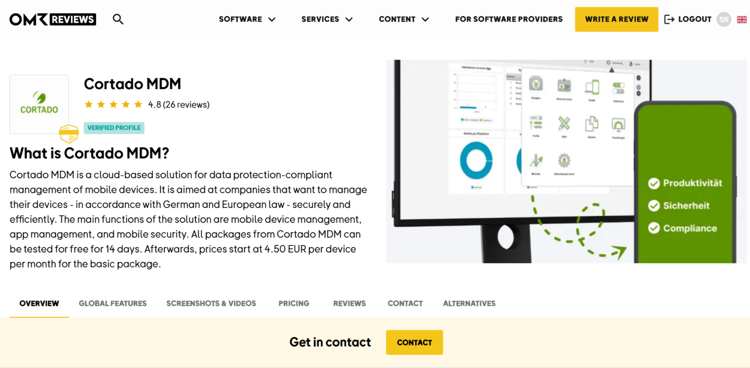 Cortado MDM is the best MDM solution and the top-rated MDM software on ...