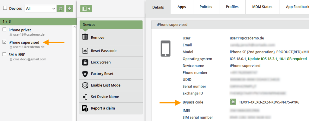 Improvements for self-hosted Android apps and bypass code for iOS/iPadOS